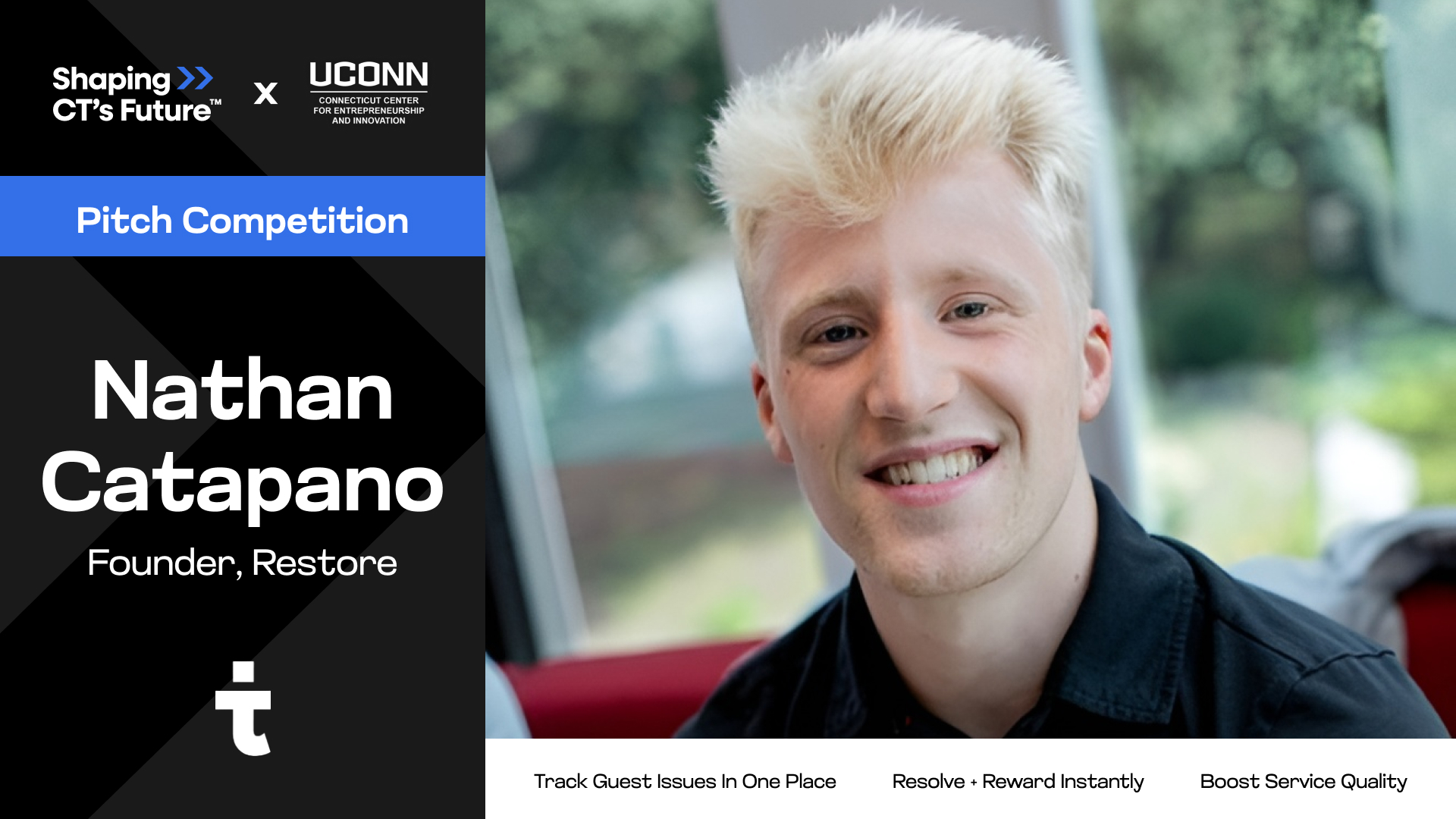 Pitch Competition: Nathan Catapano, Founder, Restore | Shaping CT's Future